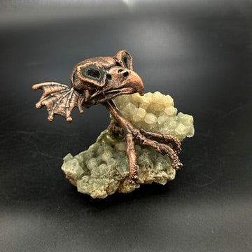 Horatio ~ Owl Hybrid Critter Copper Electroformed – Lily In Flux