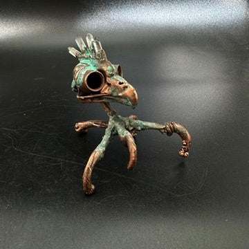 Punky Rooster ~ Crystal Mohawk Hybrid Copper Electroformed – Lily In Flux