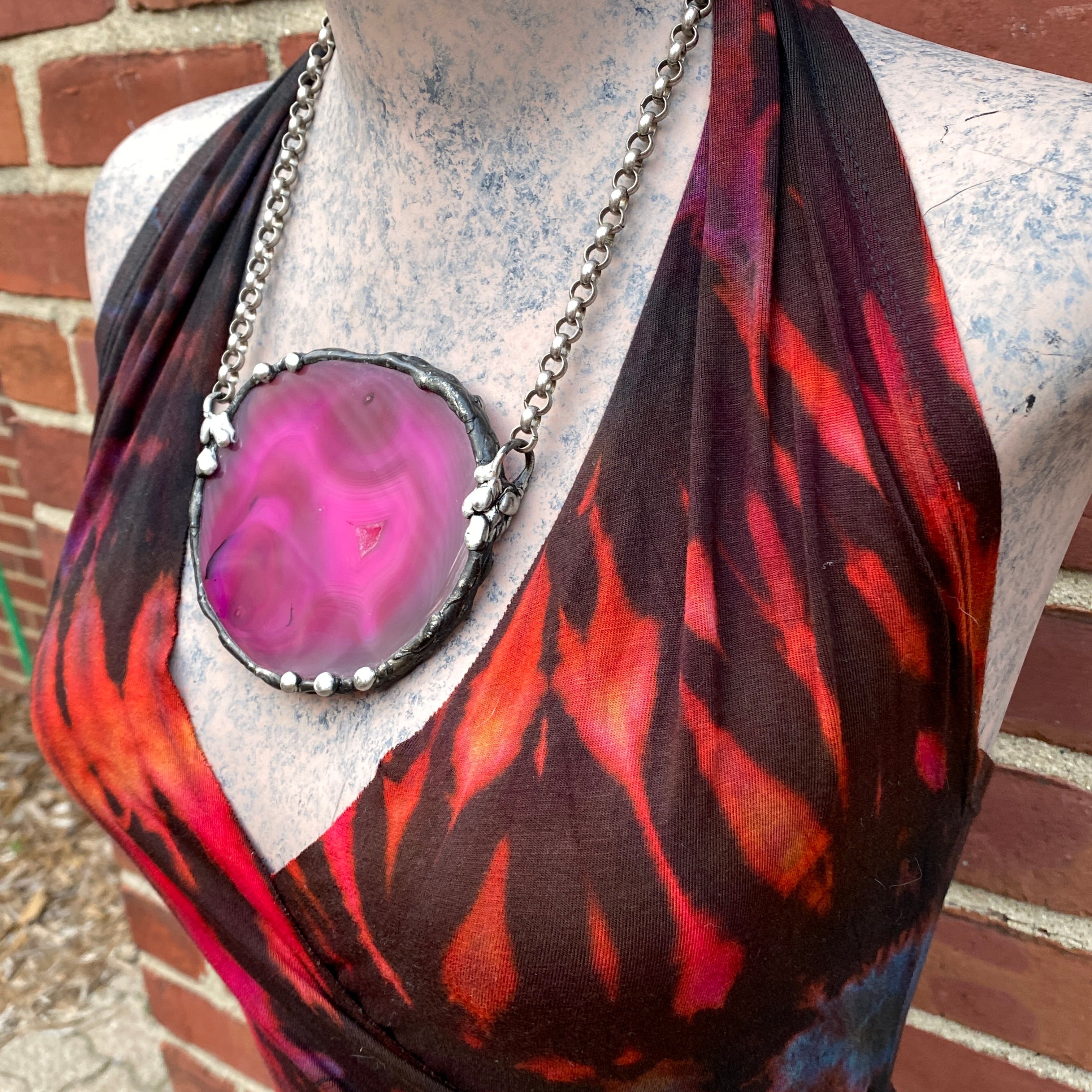 Pigmented ~ Geode Slice Necklace – Lily In Flux