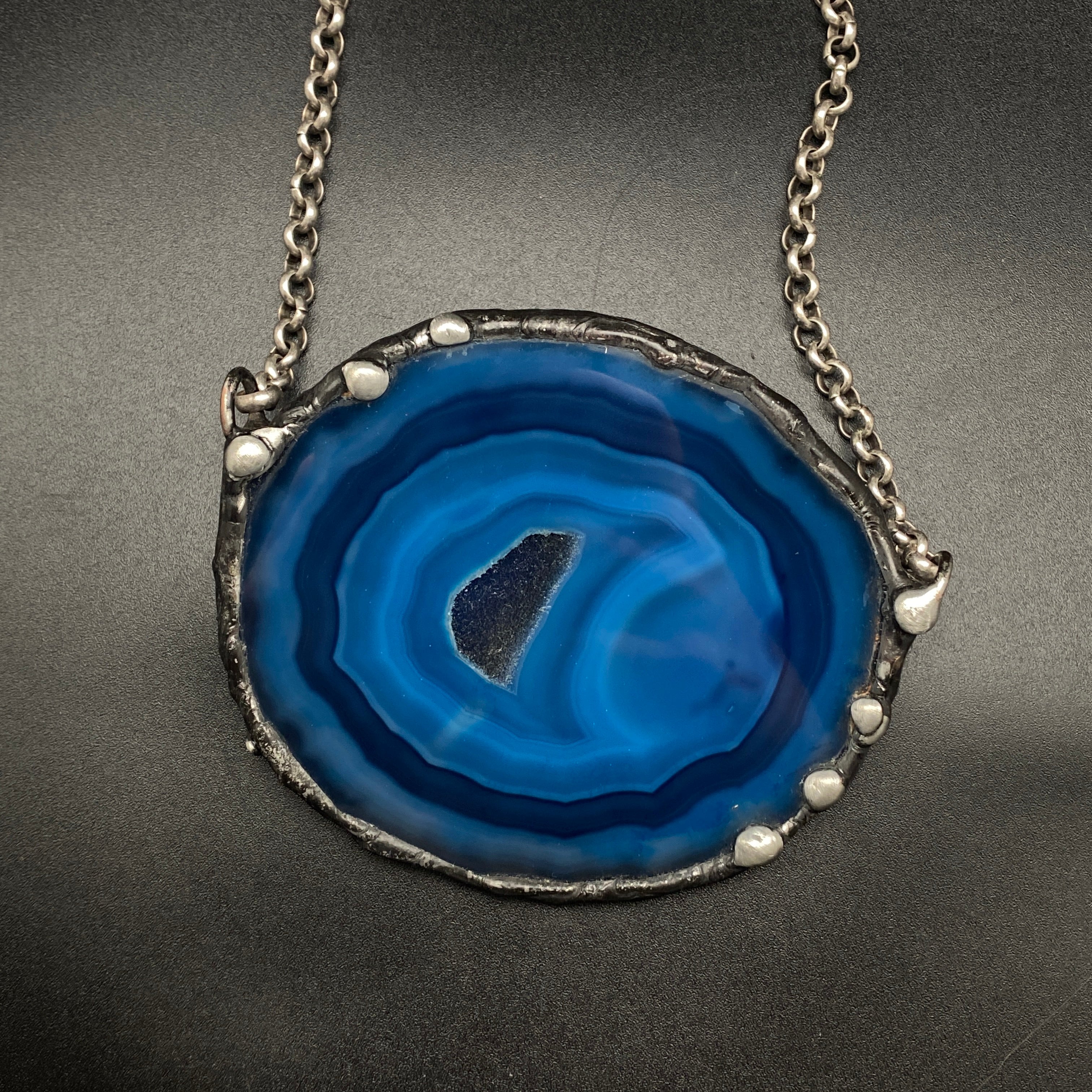Atoll ~ Geode Slice Necklace – Lily In Flux