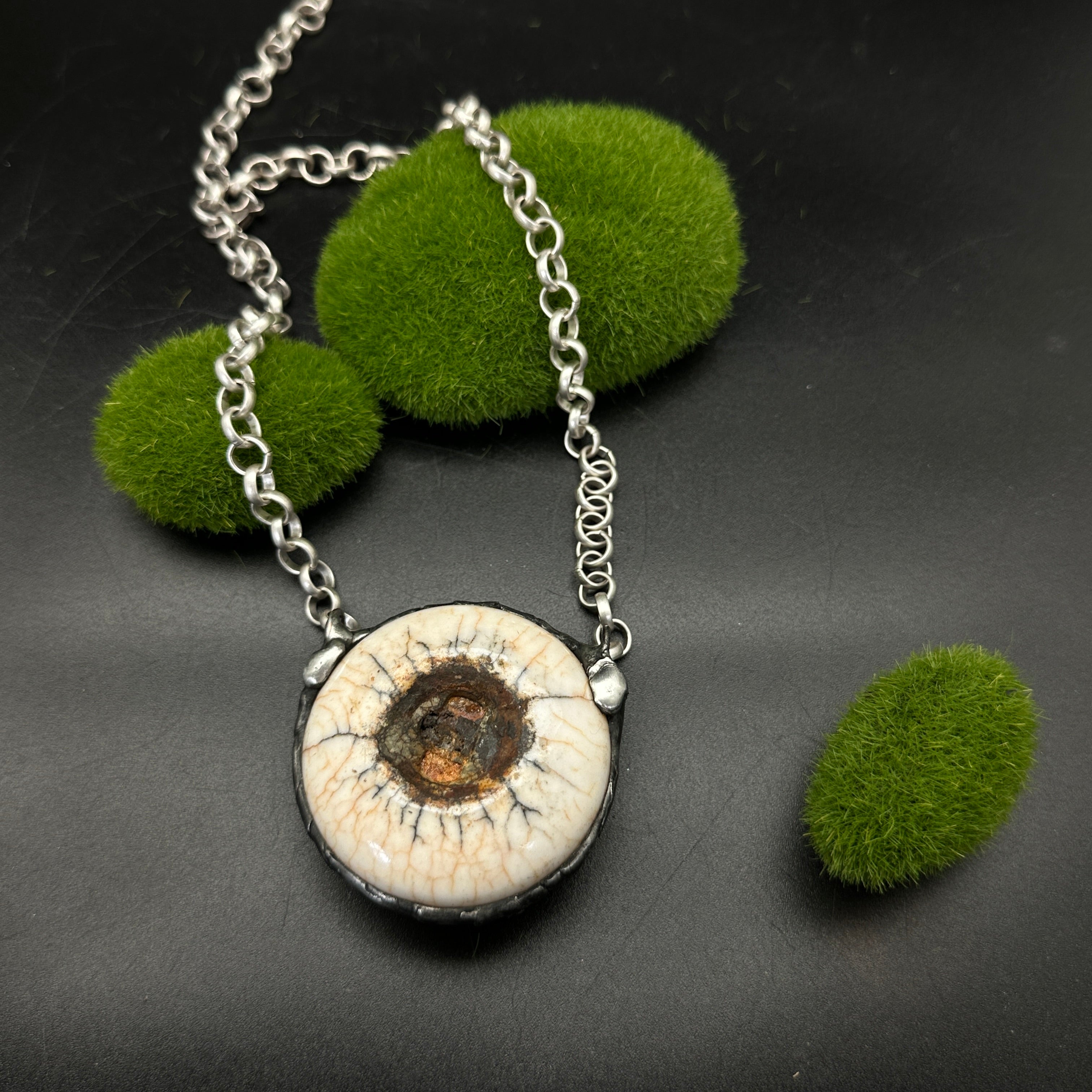 The Oracle’s Eye ~ Porcelain Doorknob Amulet Necklace – Lily In Flux