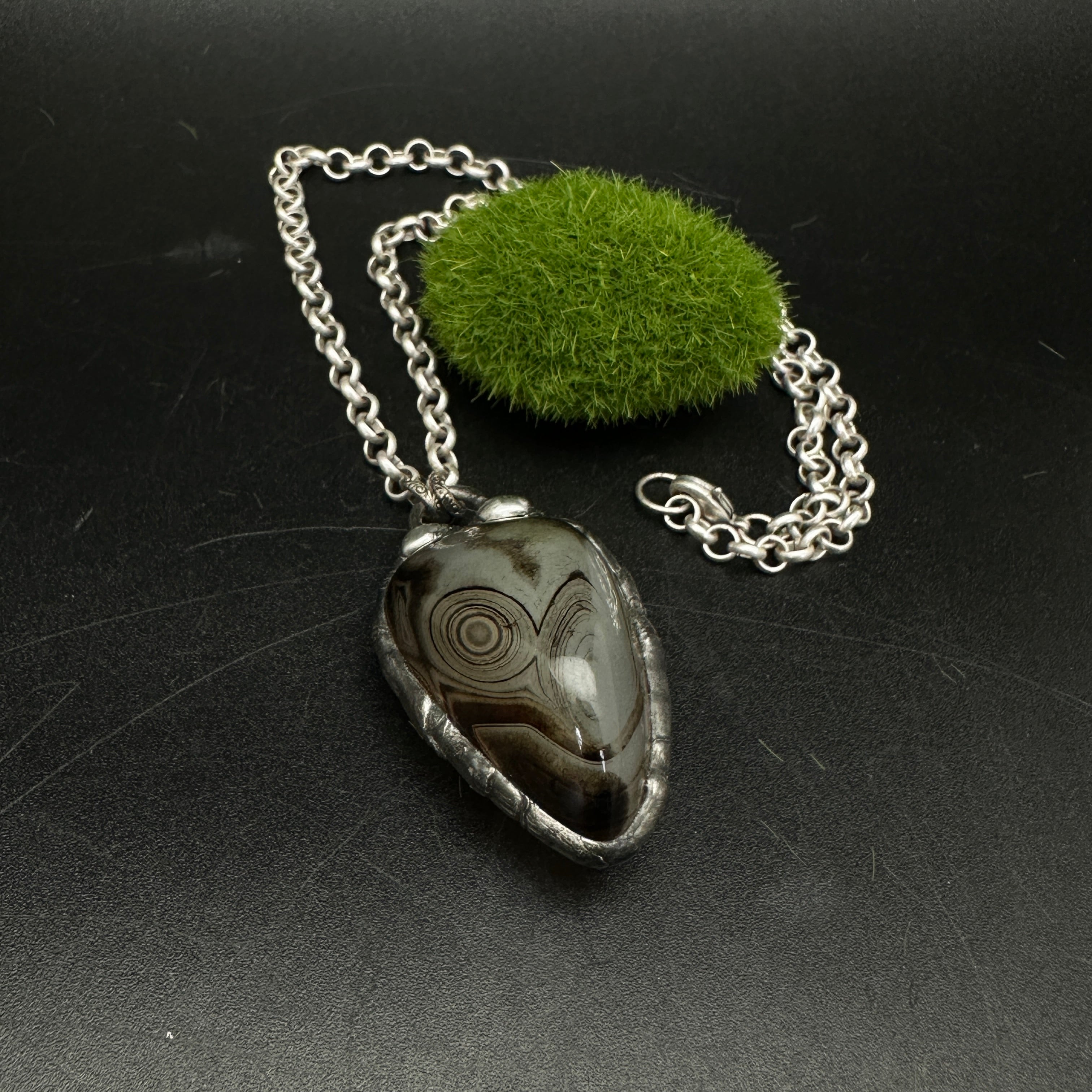 The Oracle’s Eye ~ Small Sardonyx Pendant – Lily In Flux