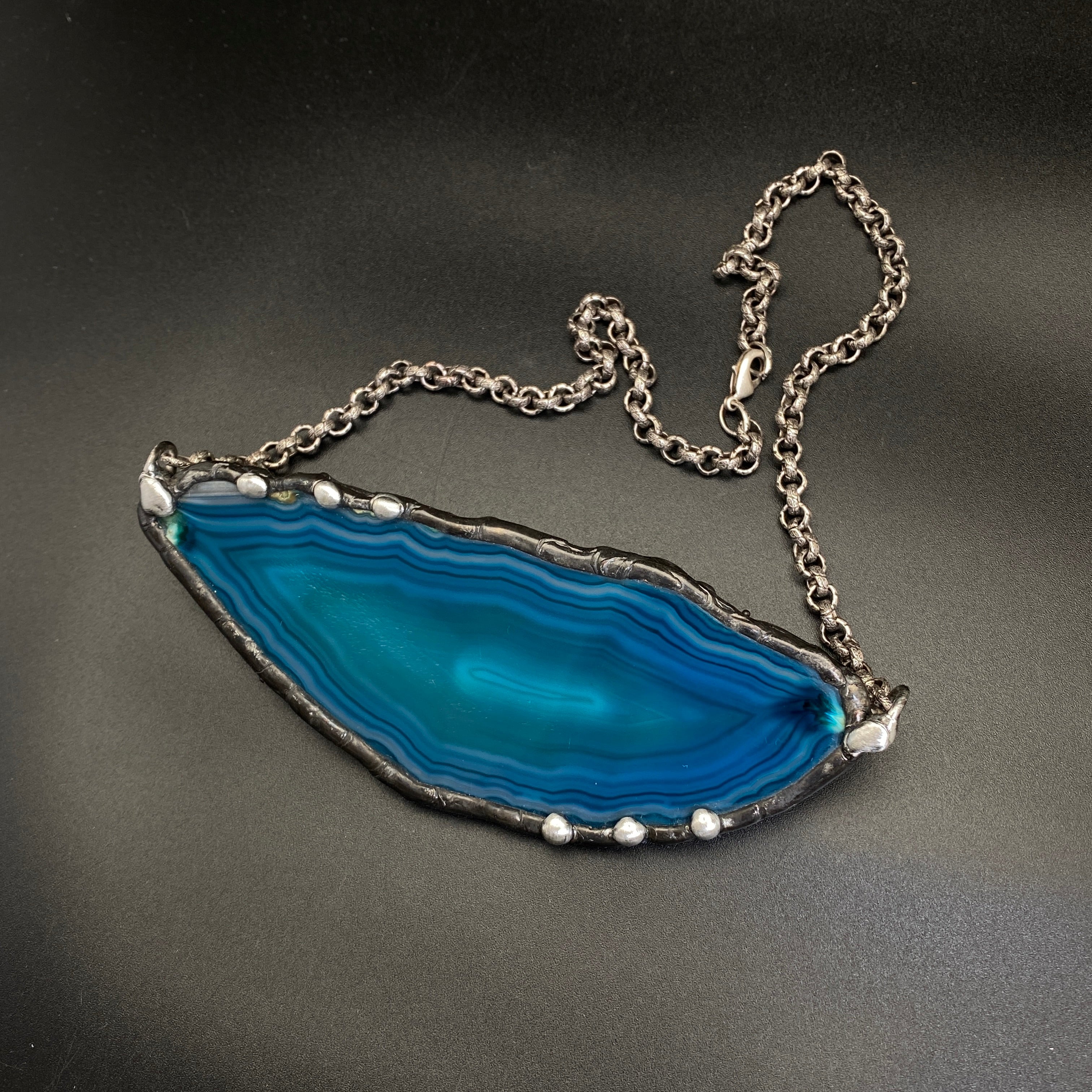 Atoll ~ Geode Slice Necklace – Lily In Flux