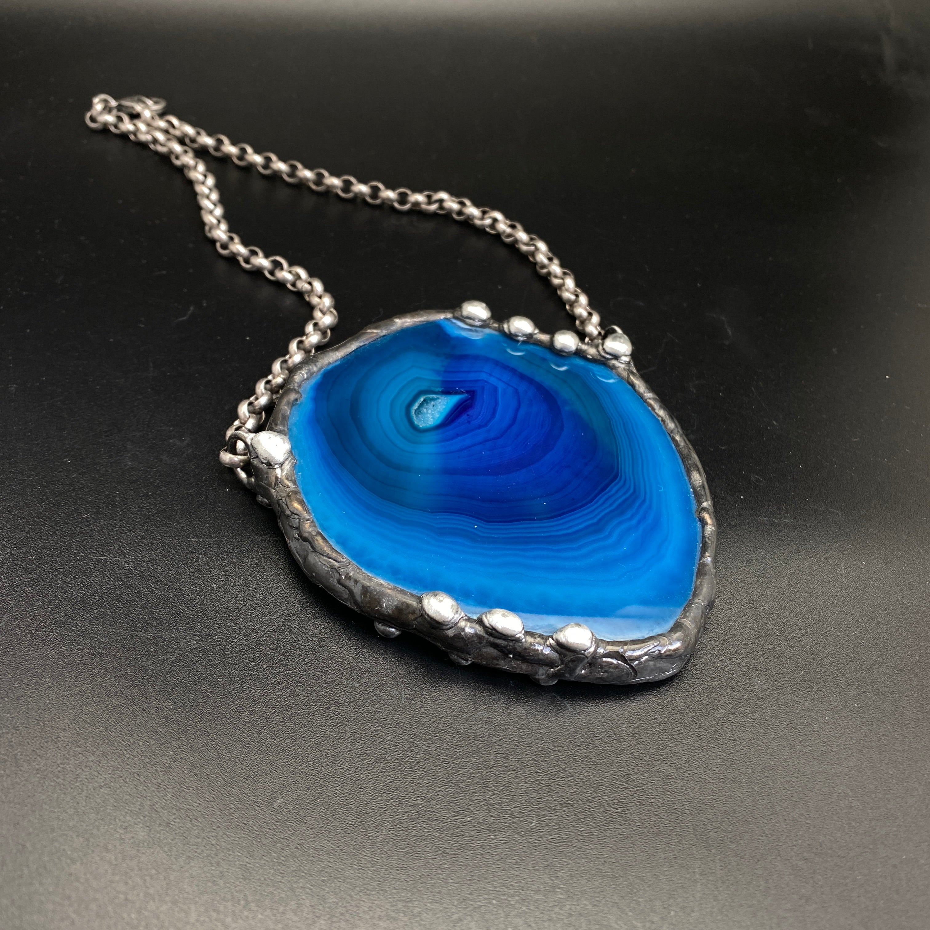 Pools ~ Geode Slice Necklace – Lily In Flux